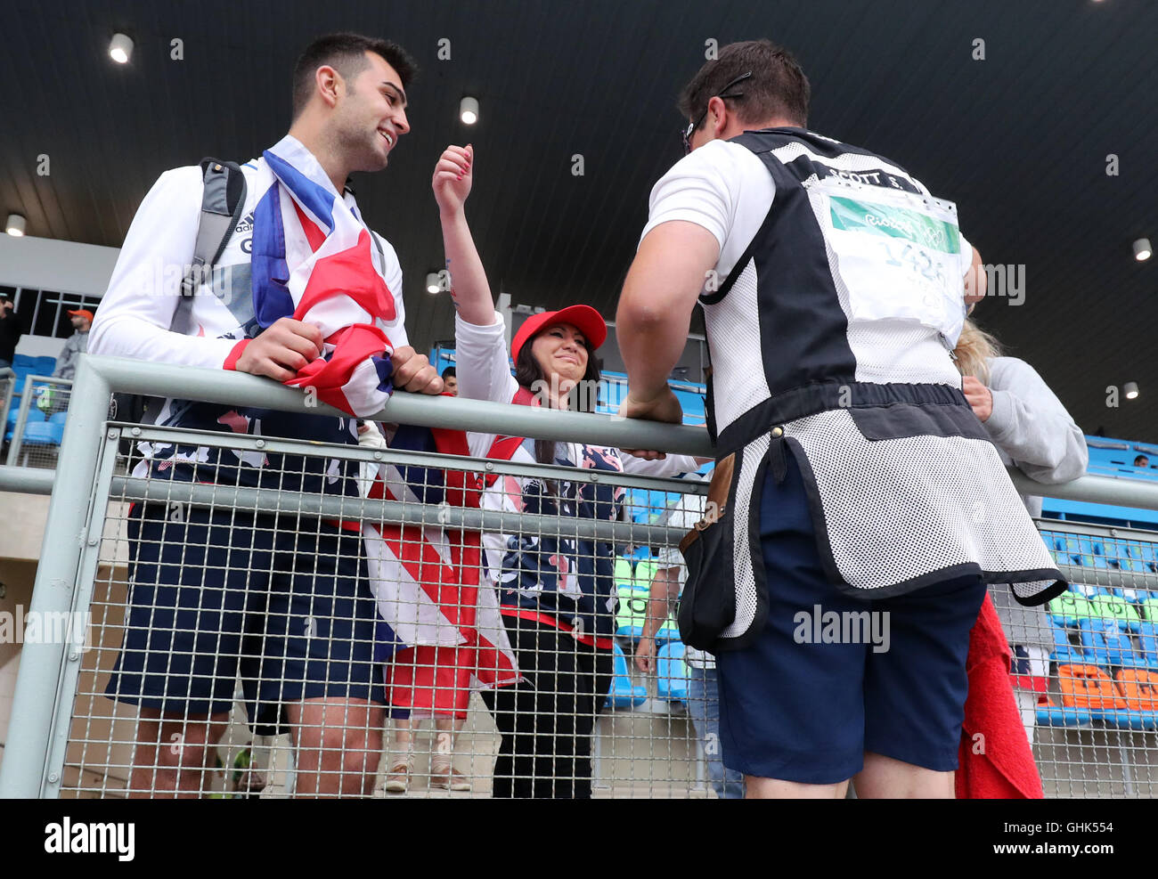 Great Britain's Steven Scott embraces family members including his ...