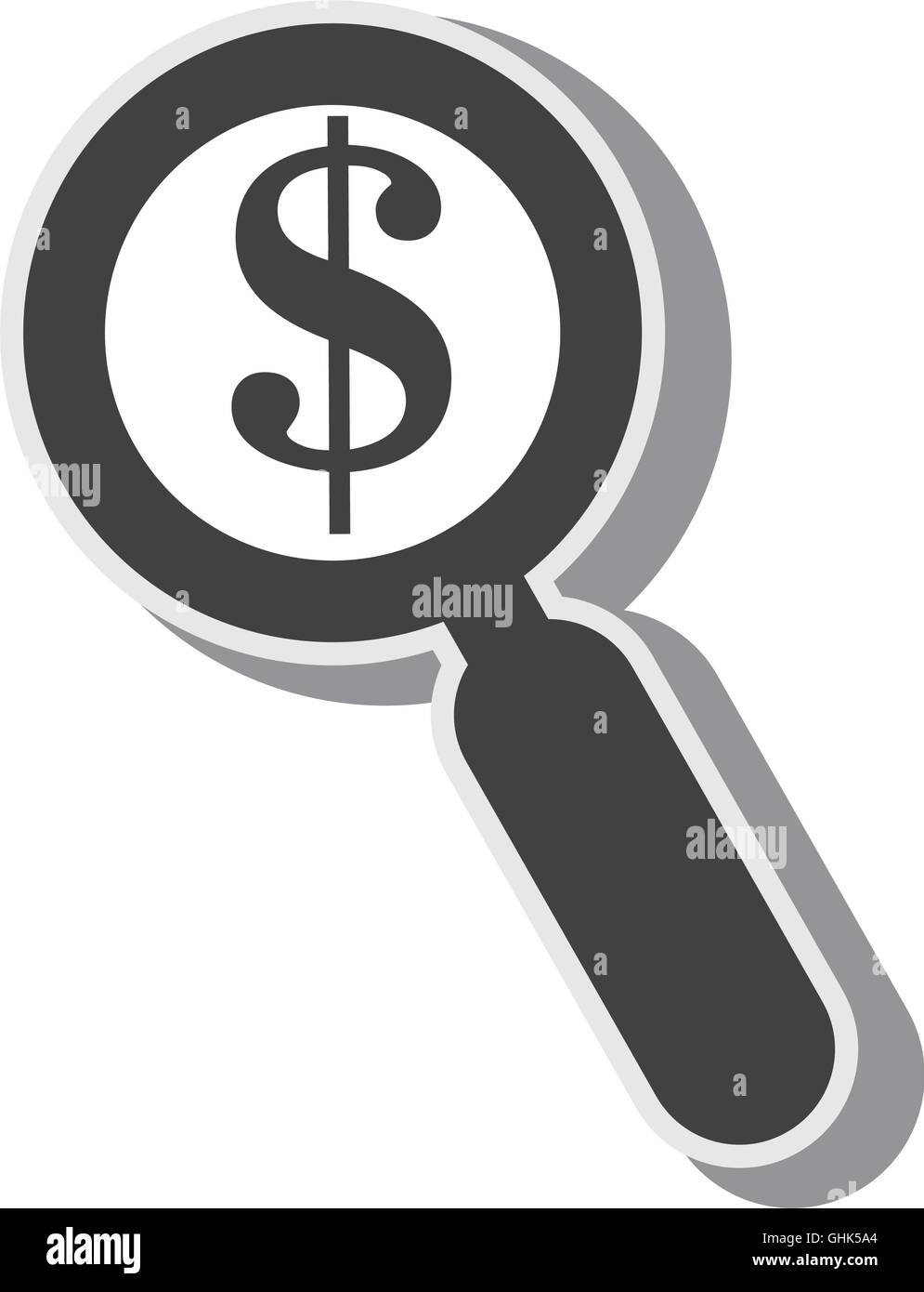 magnifying glass money economy icon vector graphic Stock Vector Image ...