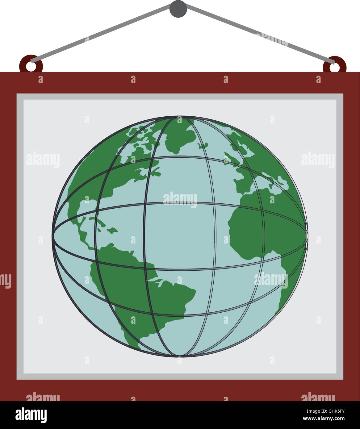 billboard globe earth map poster icon vector graphic Stock Vector Image ...
