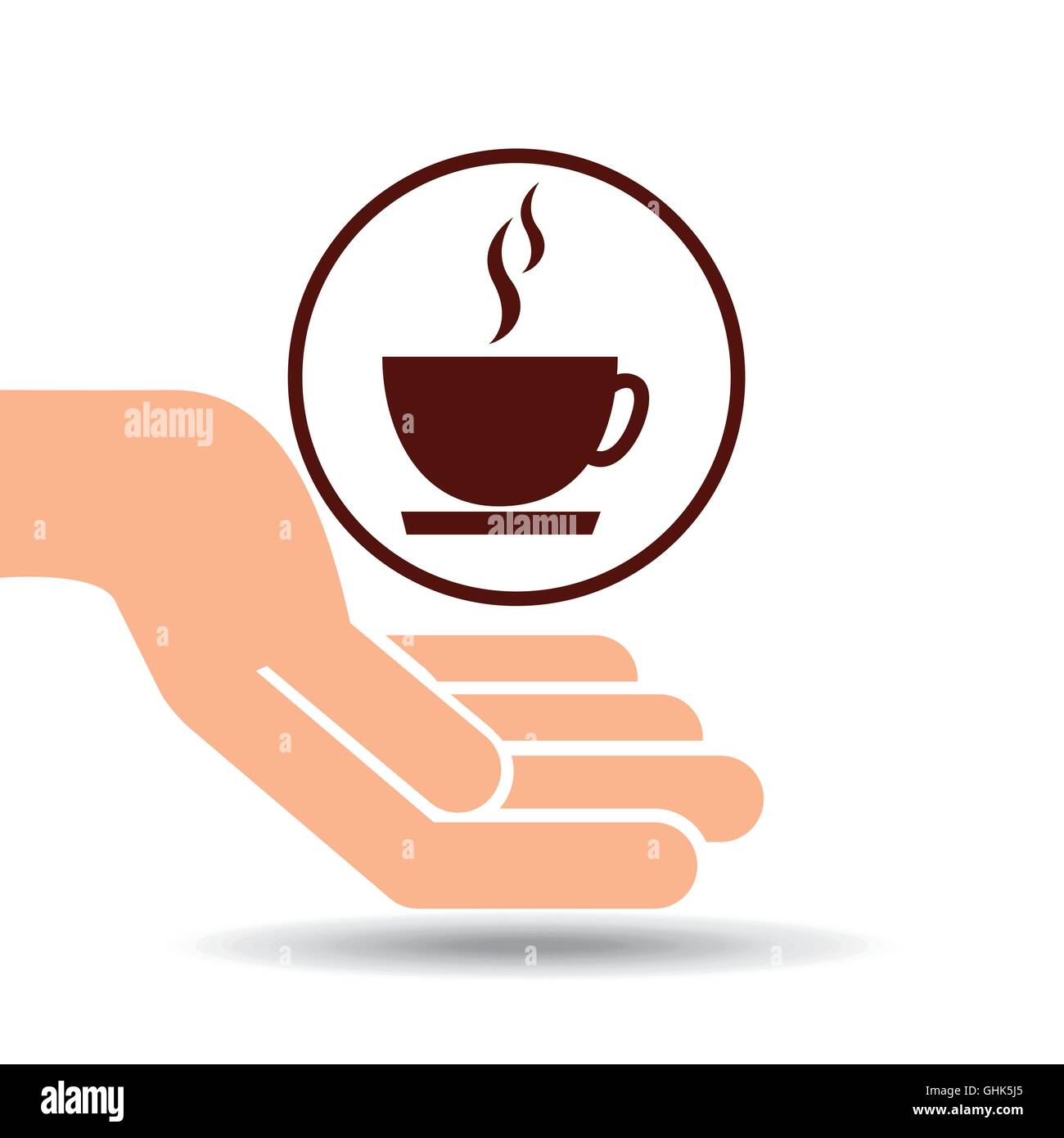 hand holding coffee Stock Vector Image & Art - Alamy