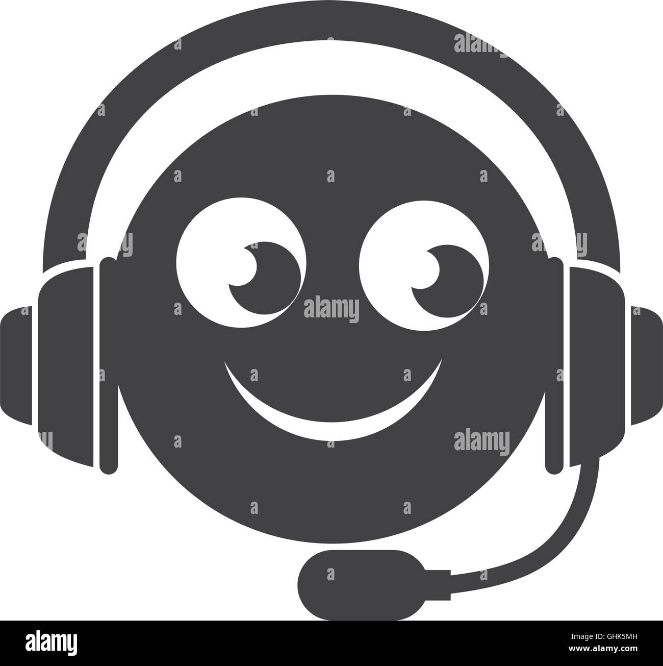 headset service operator icon vector graphic Stock Vector Image & Art ...