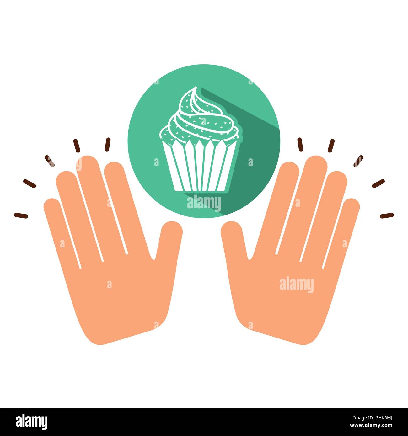 two hands holding muffin Stock Vector Image & Art - Alamy