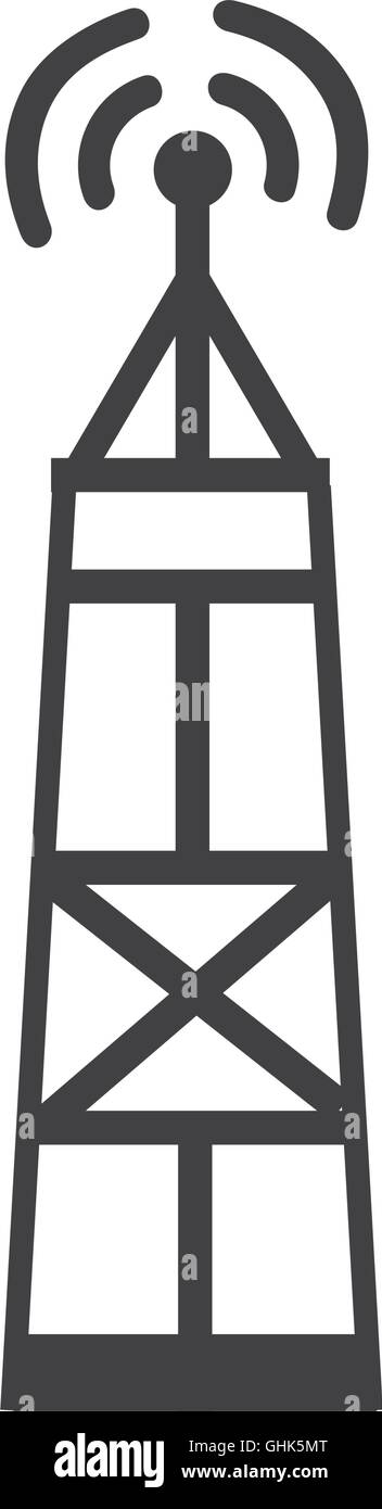 antenna tower communication signal icon vector graphic Stock Vector ...