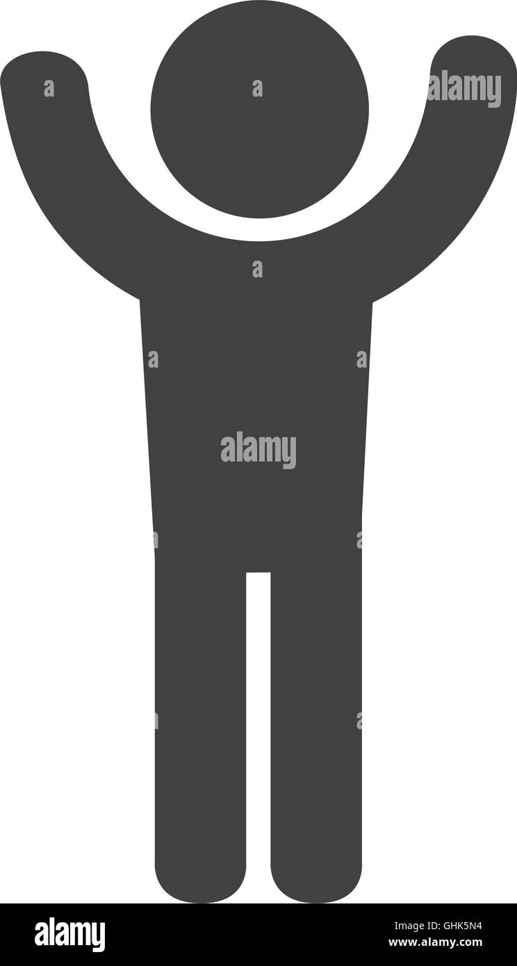 man hands up icon vector graphic Stock Vector Image & Art - Alamy