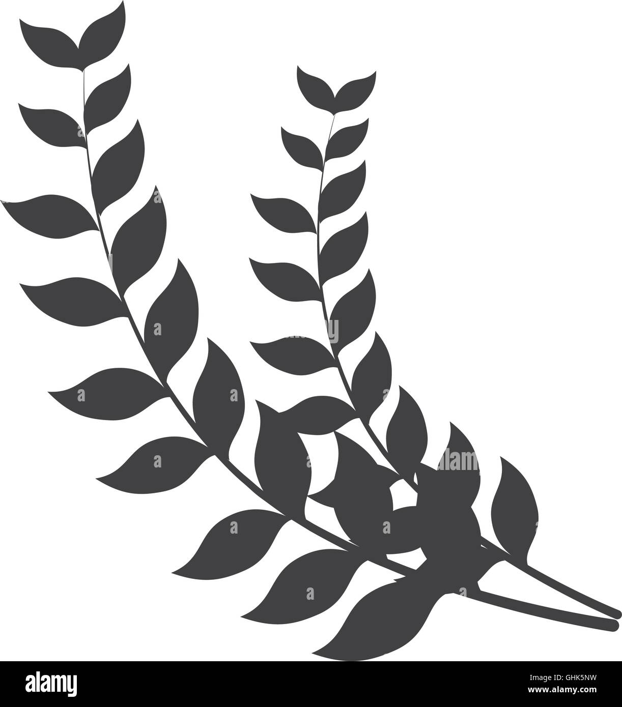 laurel branch nature icon vector graphic Stock Vector Image & Art - Alamy