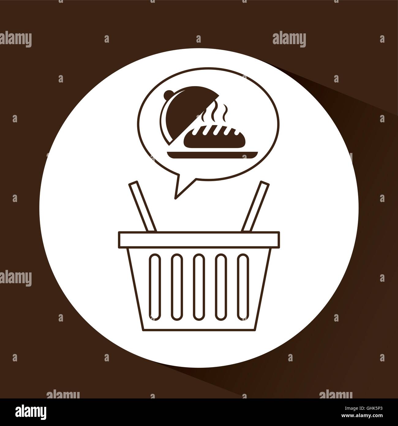 Golden basket on white Stock Vector Images - Alamy