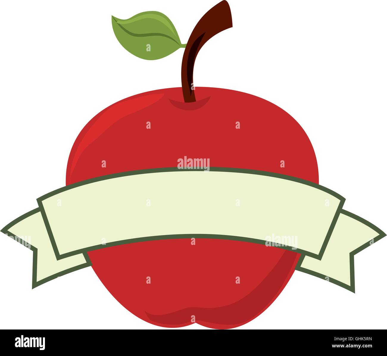 apple ribbon fruit food icon vector graphic Stock Vector Image & Art ...