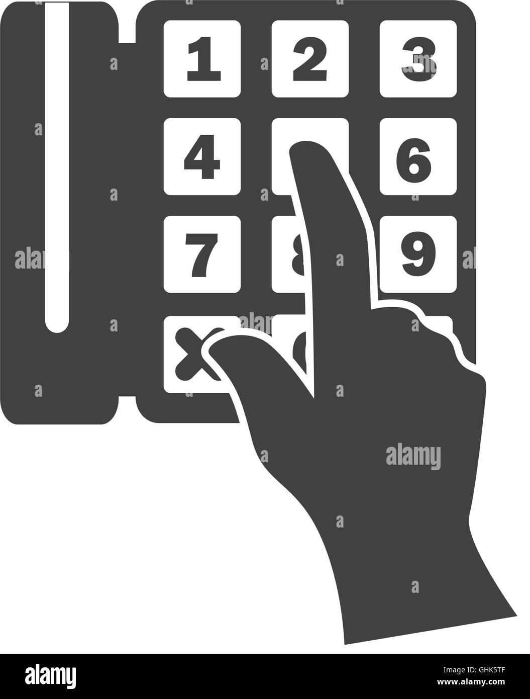 phone pushing number calling icon vector graphic Stock Vector Image ...