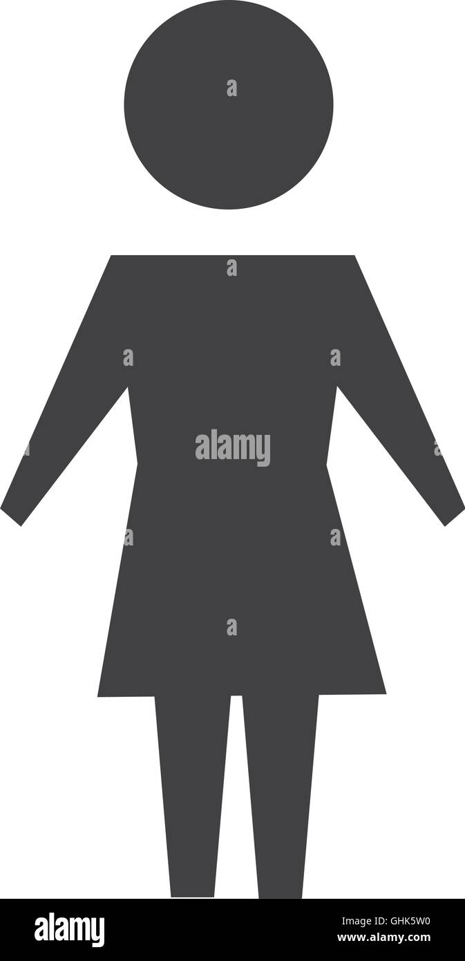 women girl lady gender pictogram icon vector graphic Stock Vector Image ...
