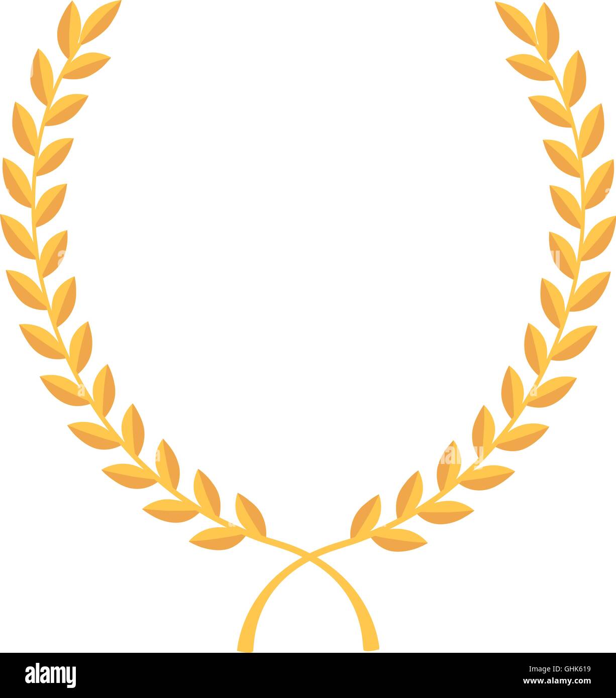 laurel gold frame icon vector graphic Stock Vector Image & Art - Alamy
