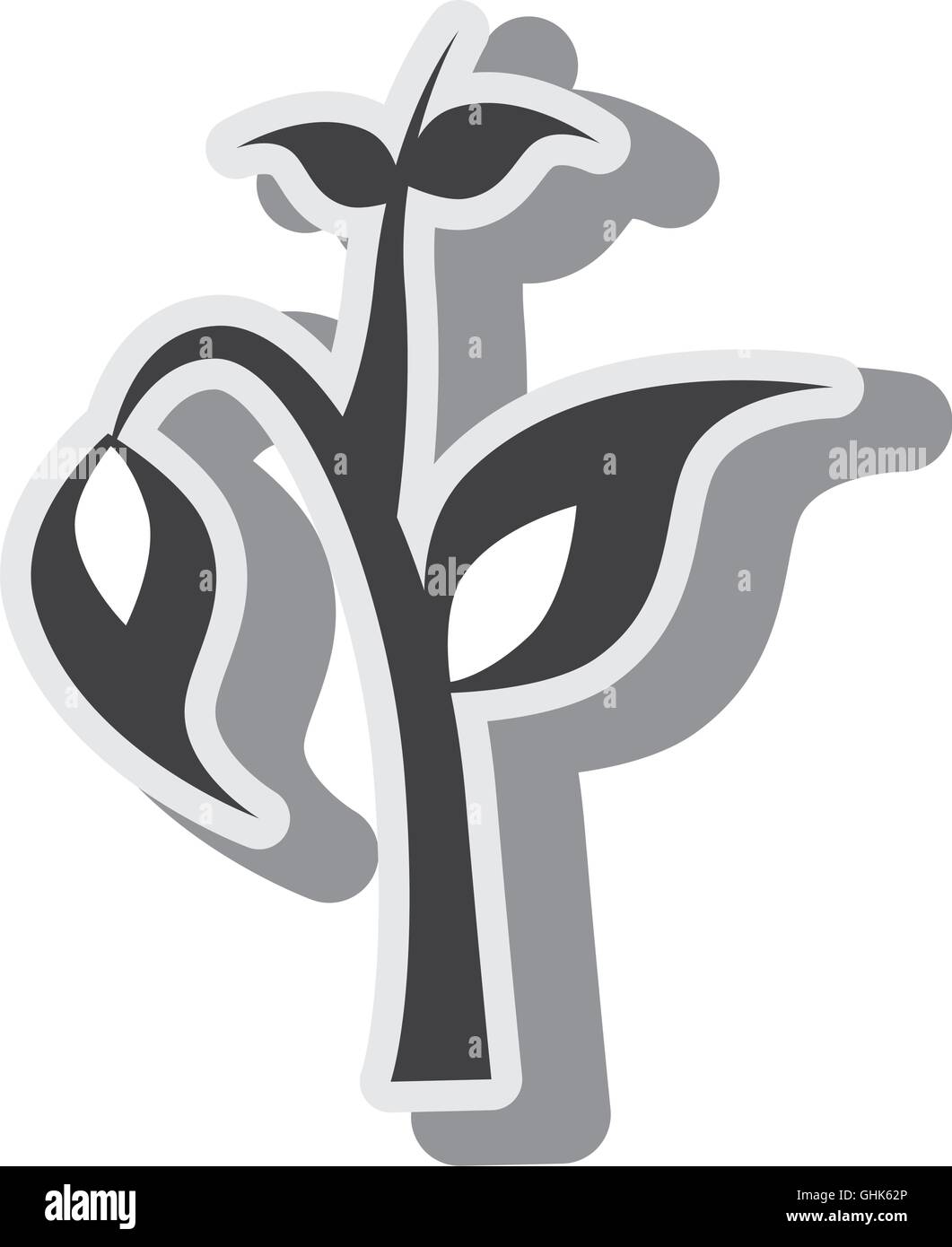 plant tree growing stem icon vector graphic Stock Vector Image & Art ...