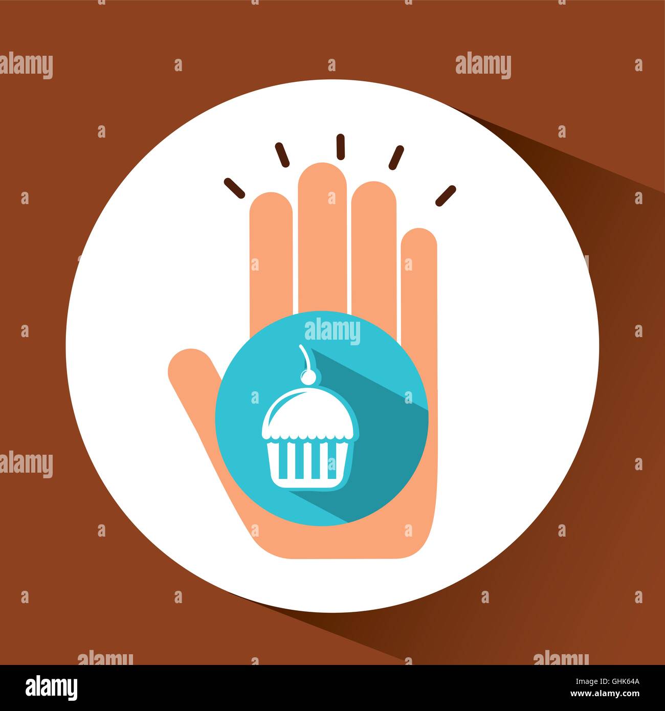 two hands holding cupcake Stock Vector Image & Art - Alamy
