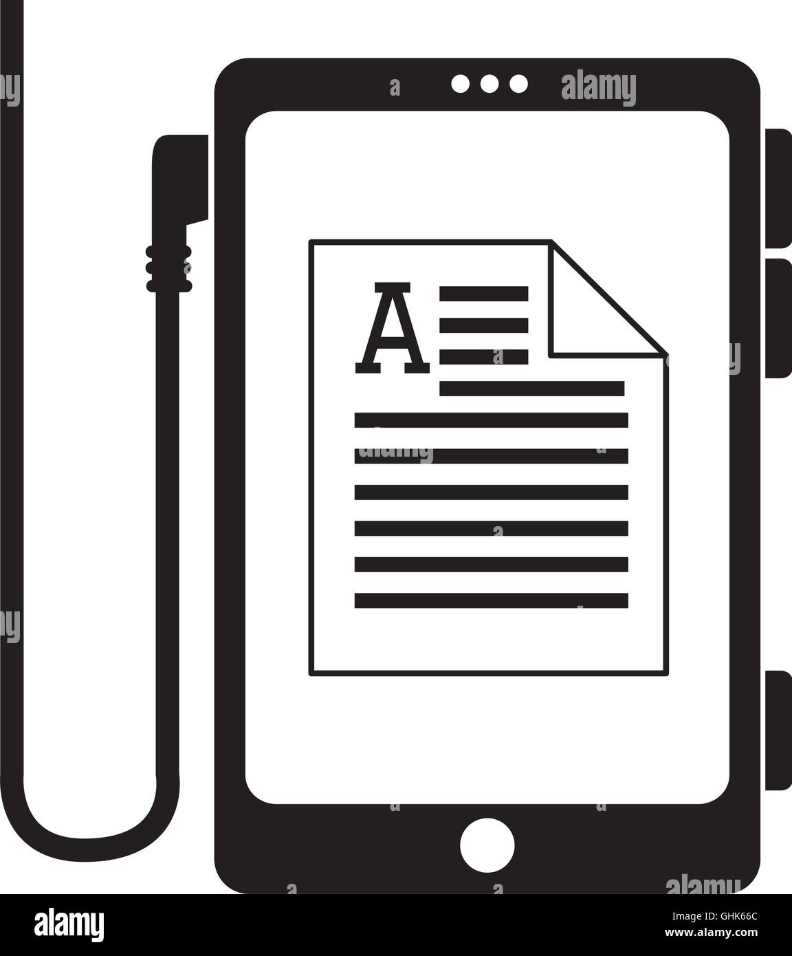 reader document phone electronic book icon vector graphic Stock Vector ...