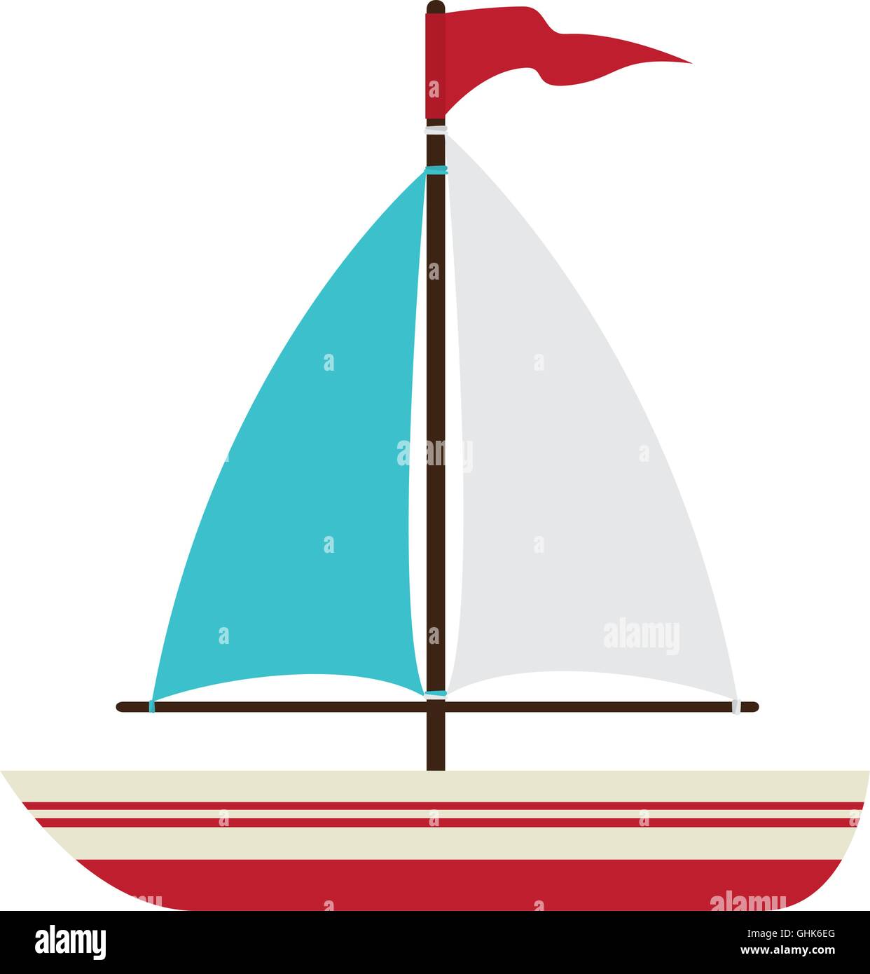 boat sea ship flag icon vector graphic Stock Vector Image & Art - Alamy