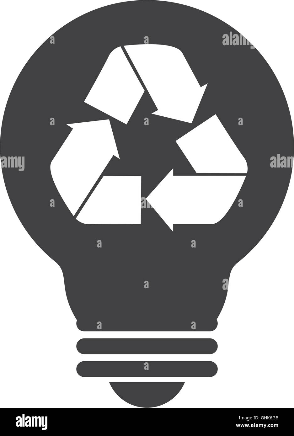 bulb recycling symbol icon vector graphic Stock Vector Image & Art - Alamy