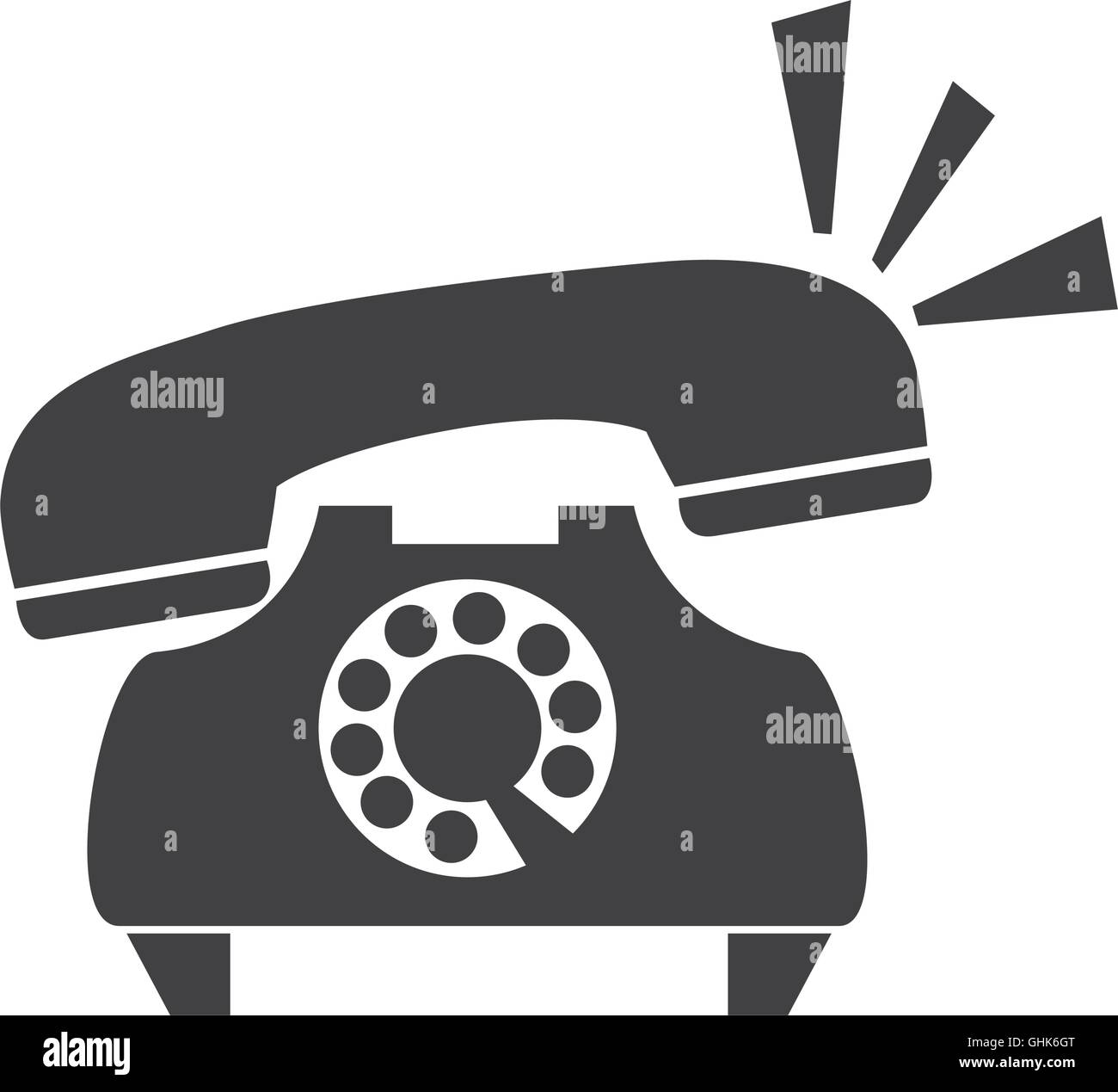 vintage telephone call icon vector graphic Stock Vector Image & Art - Alamy