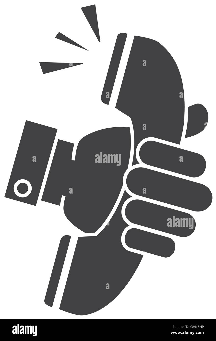 hand telephone handset call icon vector graphic Stock Vector Image ...