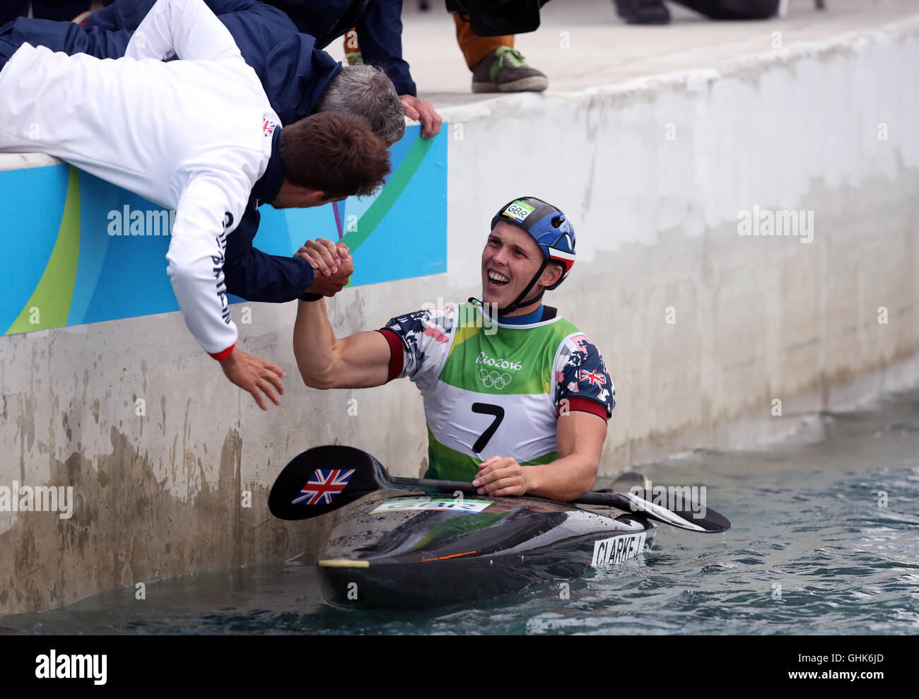 Great Britain's Joe Clarke celebrates gold in the Kayak (K1) Men's ...