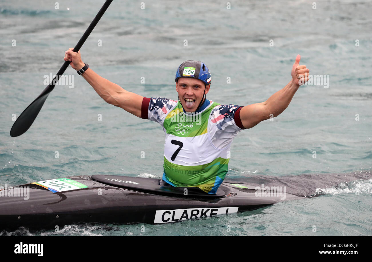 Great Britain's Joe Clarke celebrates gold in the Kayak (K1) Men's ...