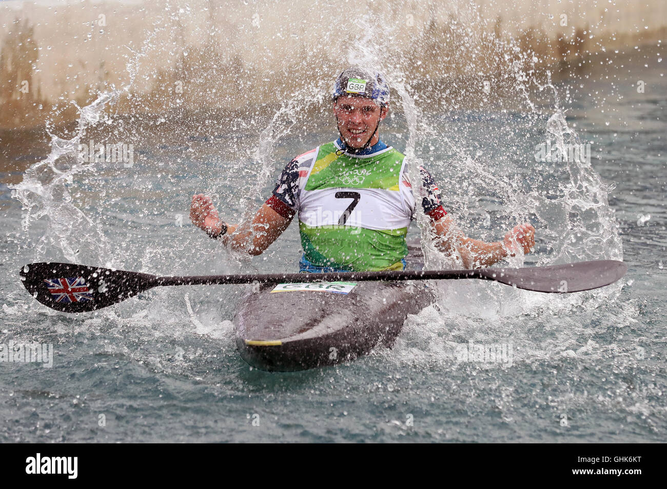 Great Britain's Joe Clarke celebrates gold in the Kayak (K1) Men's ...