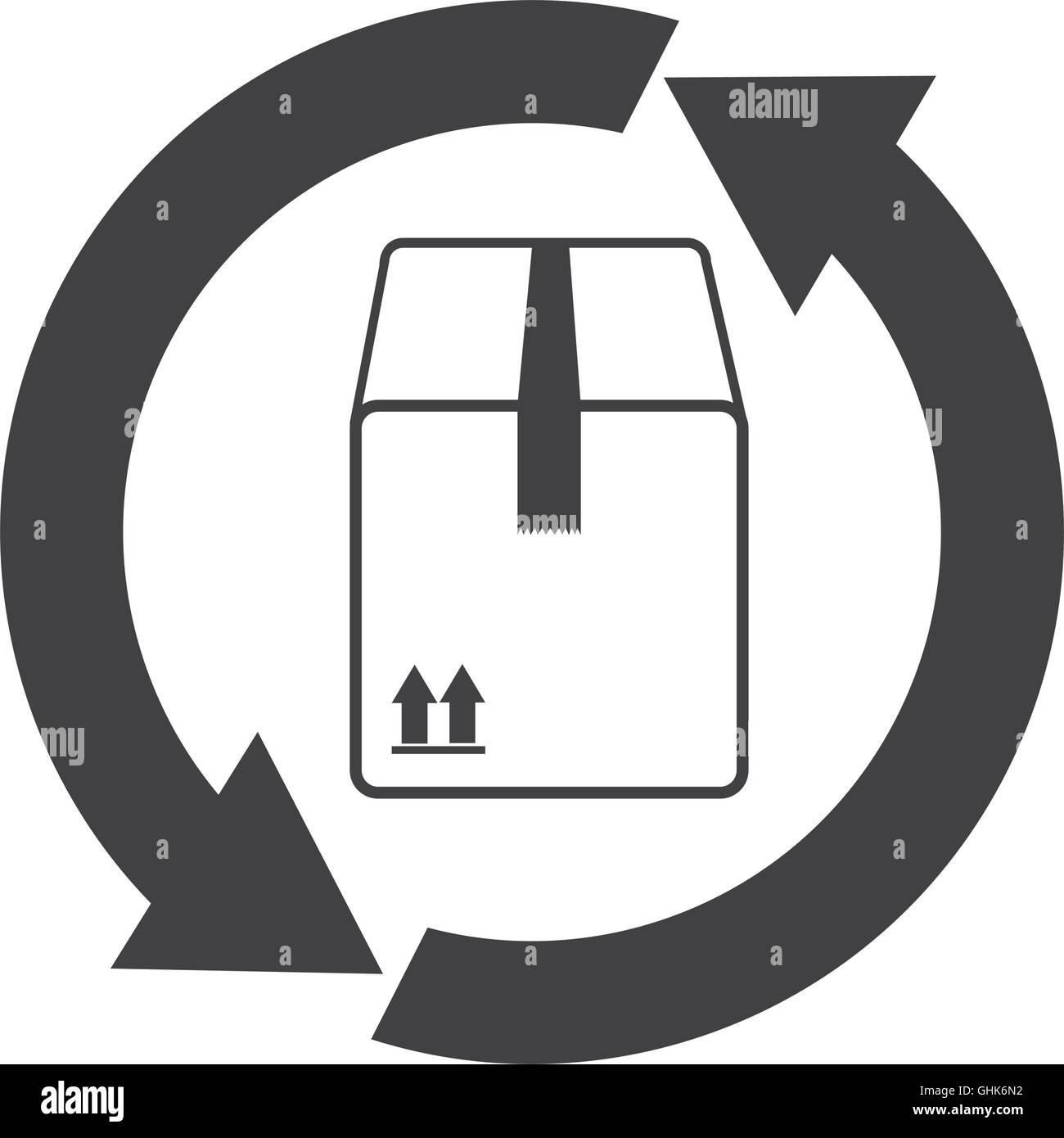 box package arrow icon vector graphic Stock Vector Image & Art - Alamy
