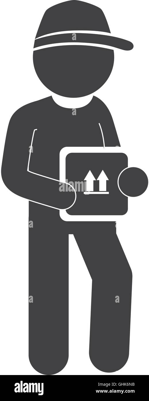 man box service delivery icon vector graphic Stock Vector Image & Art ...