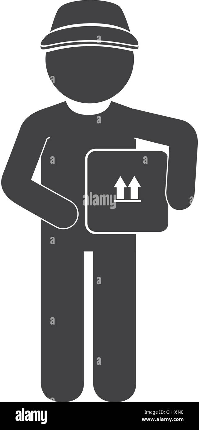 man box service delivery icon vector graphic Stock Vector Image & Art ...