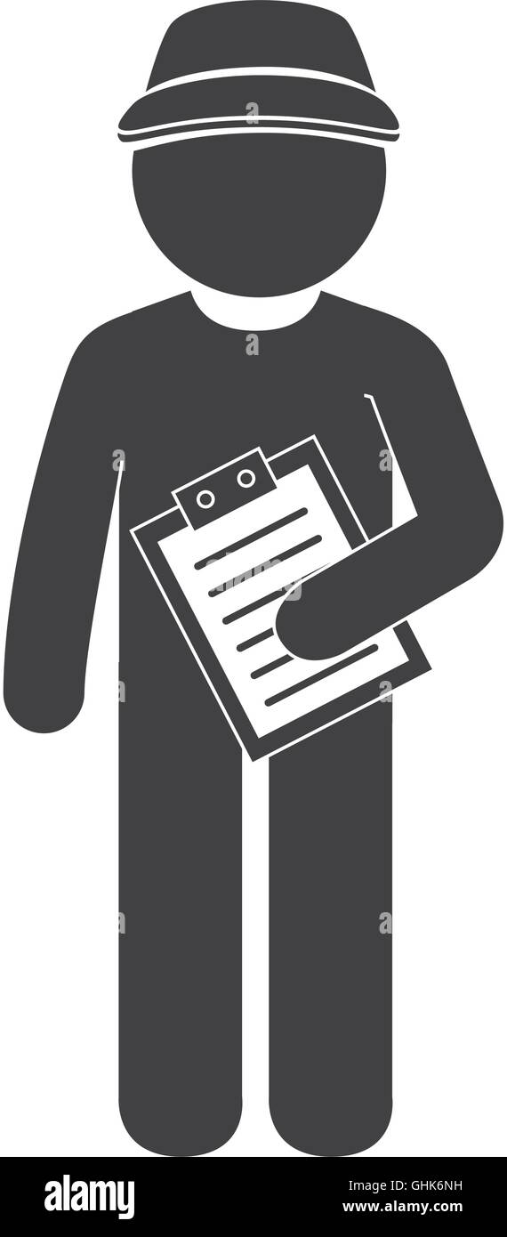 man order hat service delivery icon vector graphic Stock Vector Image ...