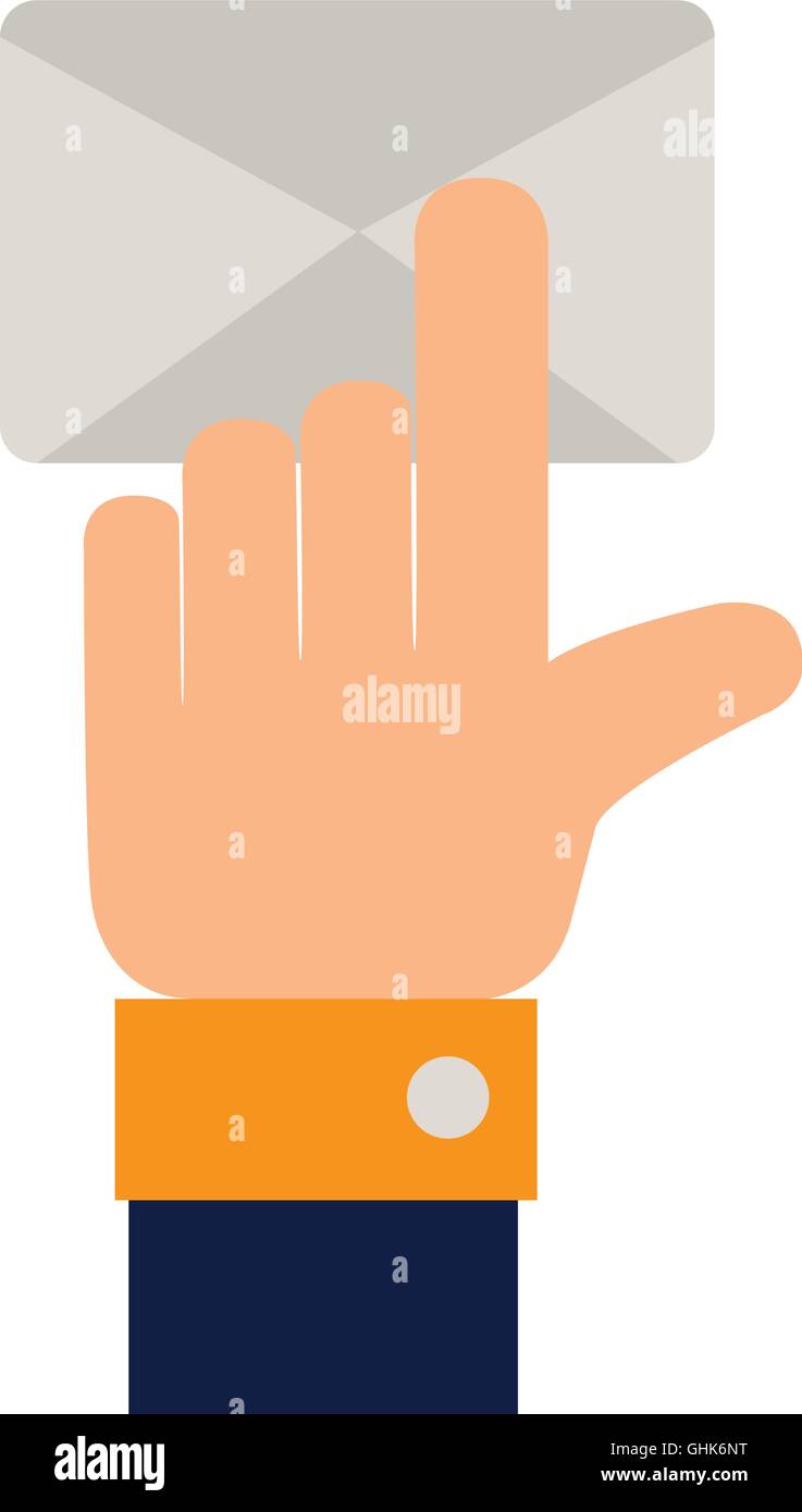 mail hand finger check icon vector graphic Stock Vector Image & Art - Alamy