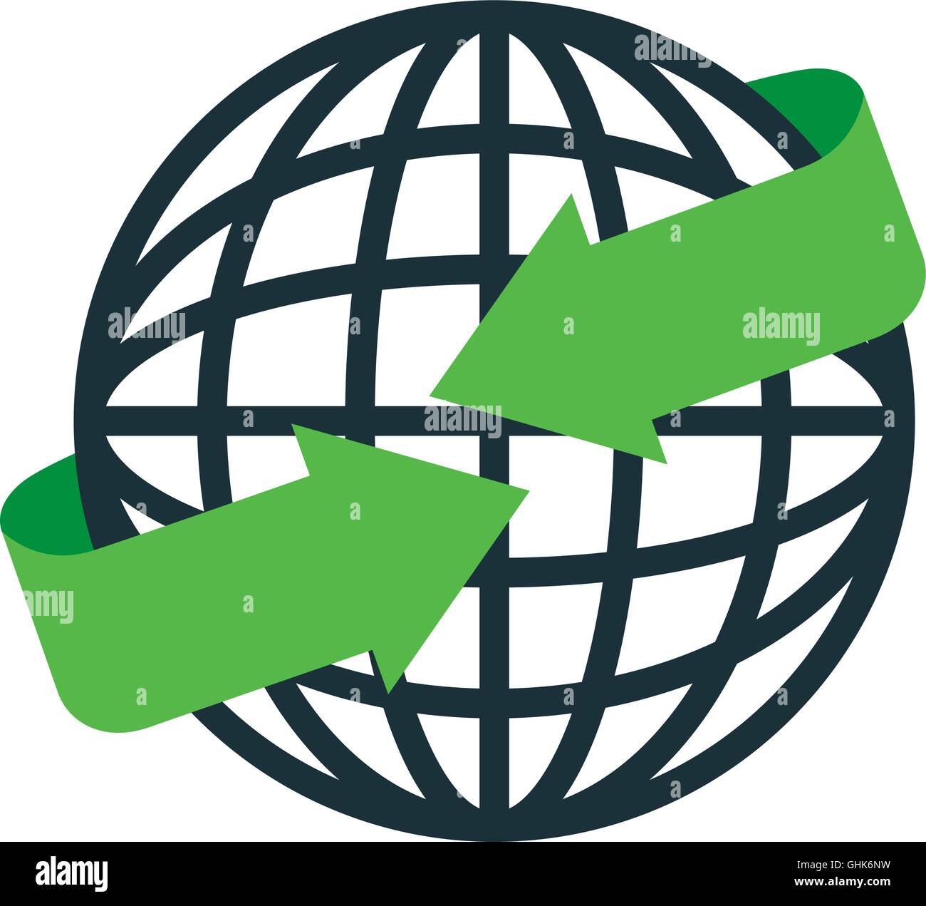 globe arrow connection icon vector graphic Stock Vector Image & Art - Alamy