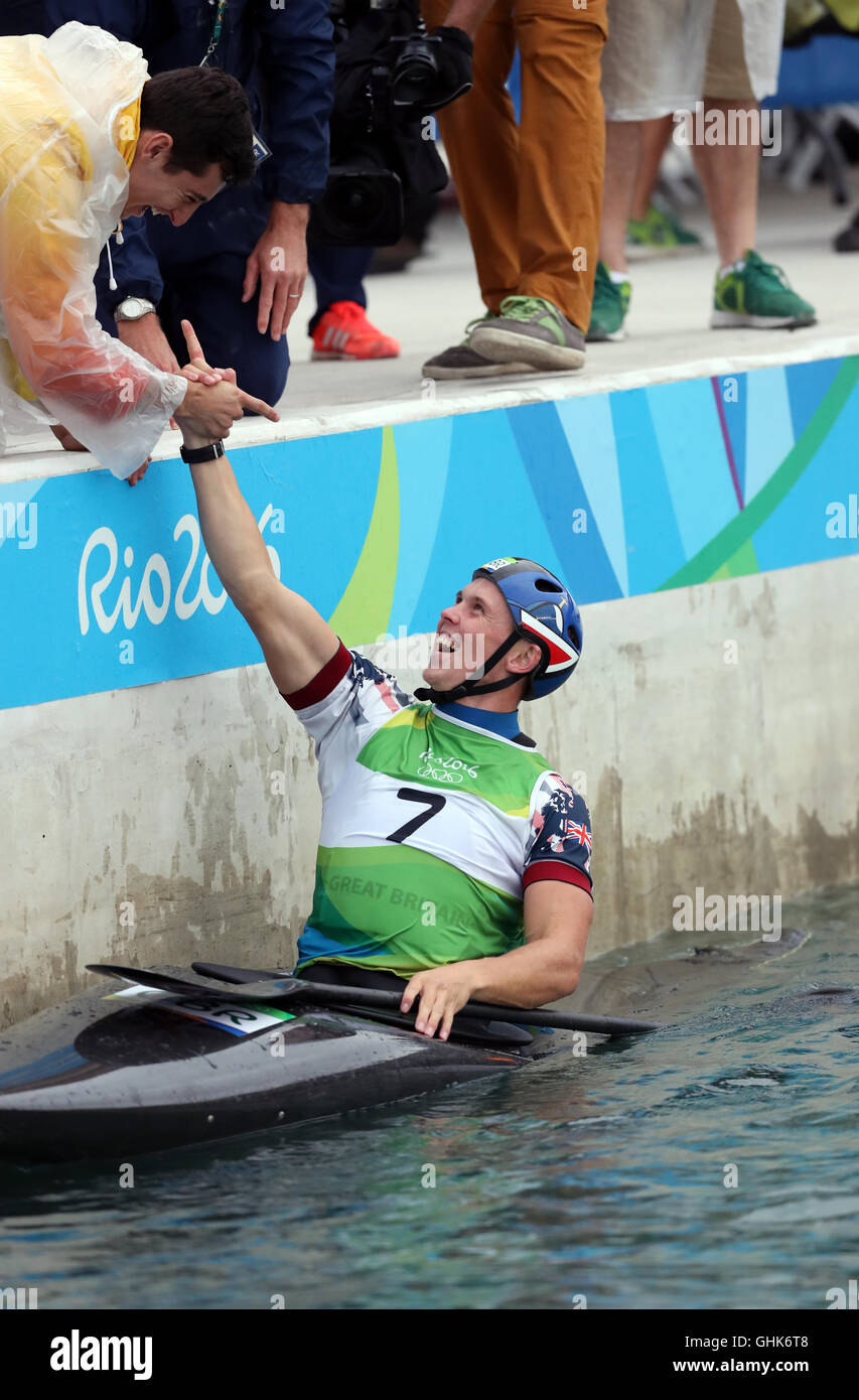 Great Britain's Joe Clarke celebrates gold in the Kayak (K1) Men's ...