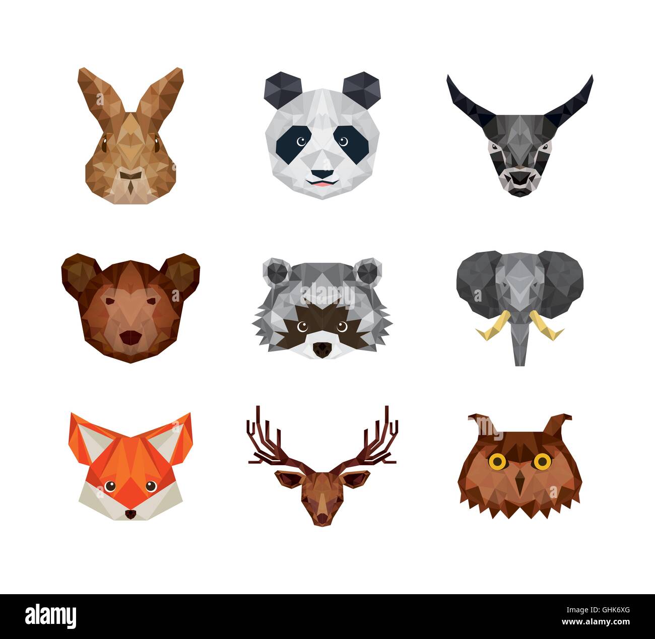 set of animals over white background, vector illustration Stock Vector ...