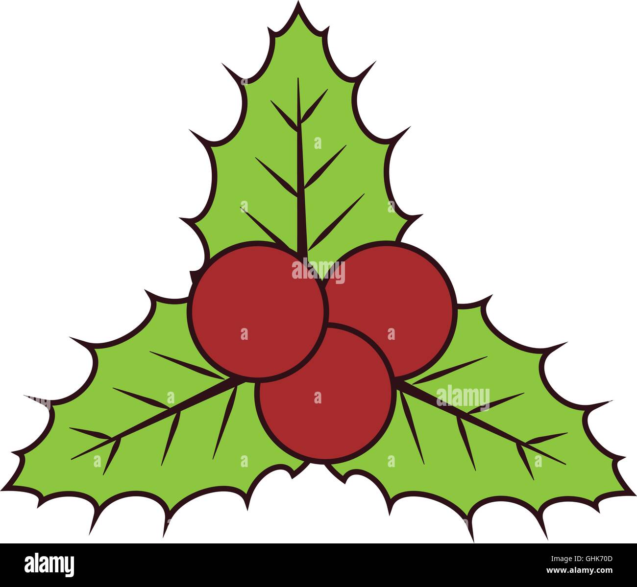 christmas plant leaf icon vector graphic Stock Vector Image & Art - Alamy