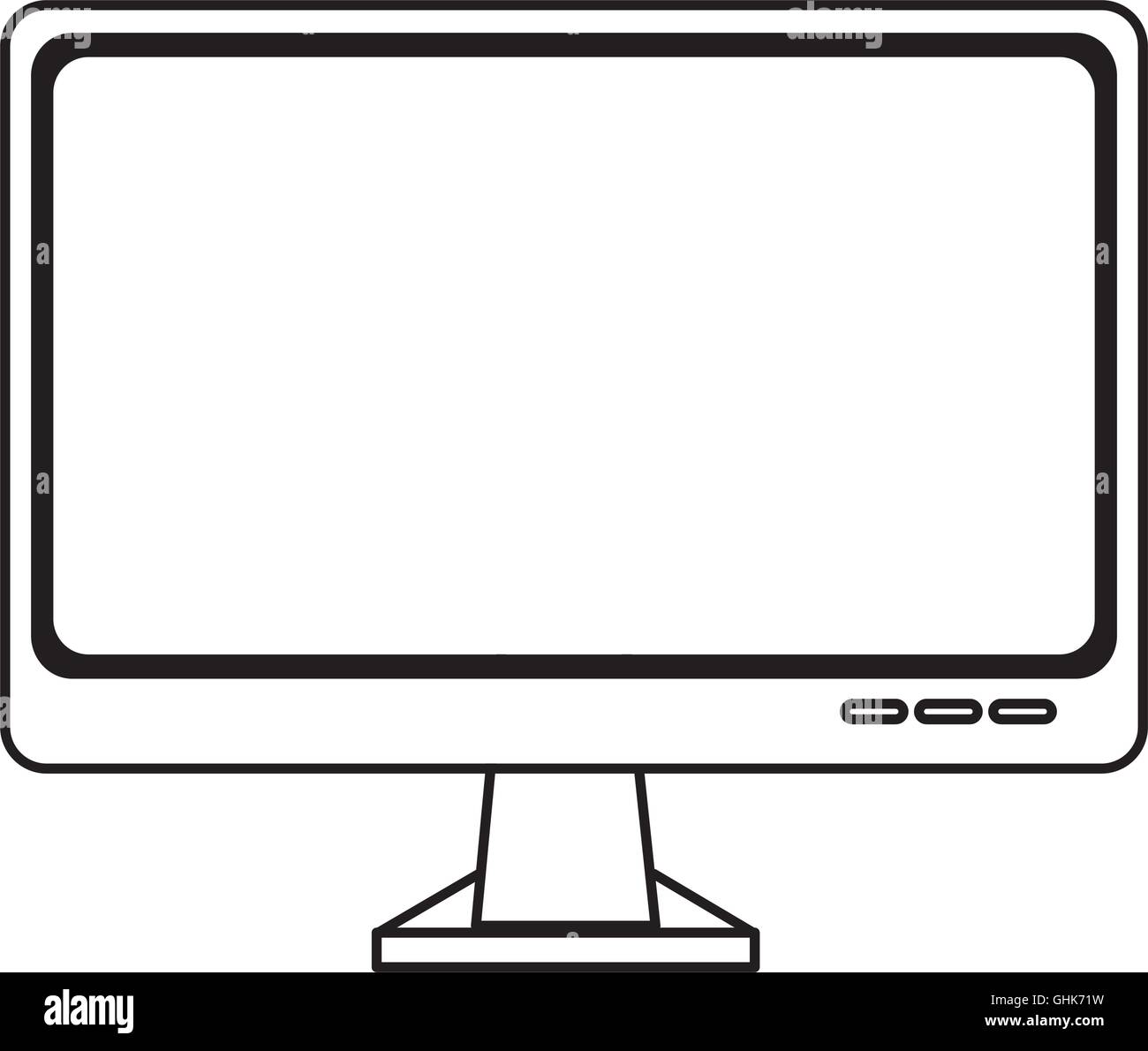 monitor pc computer device technology electronic vector graphic Stock ...