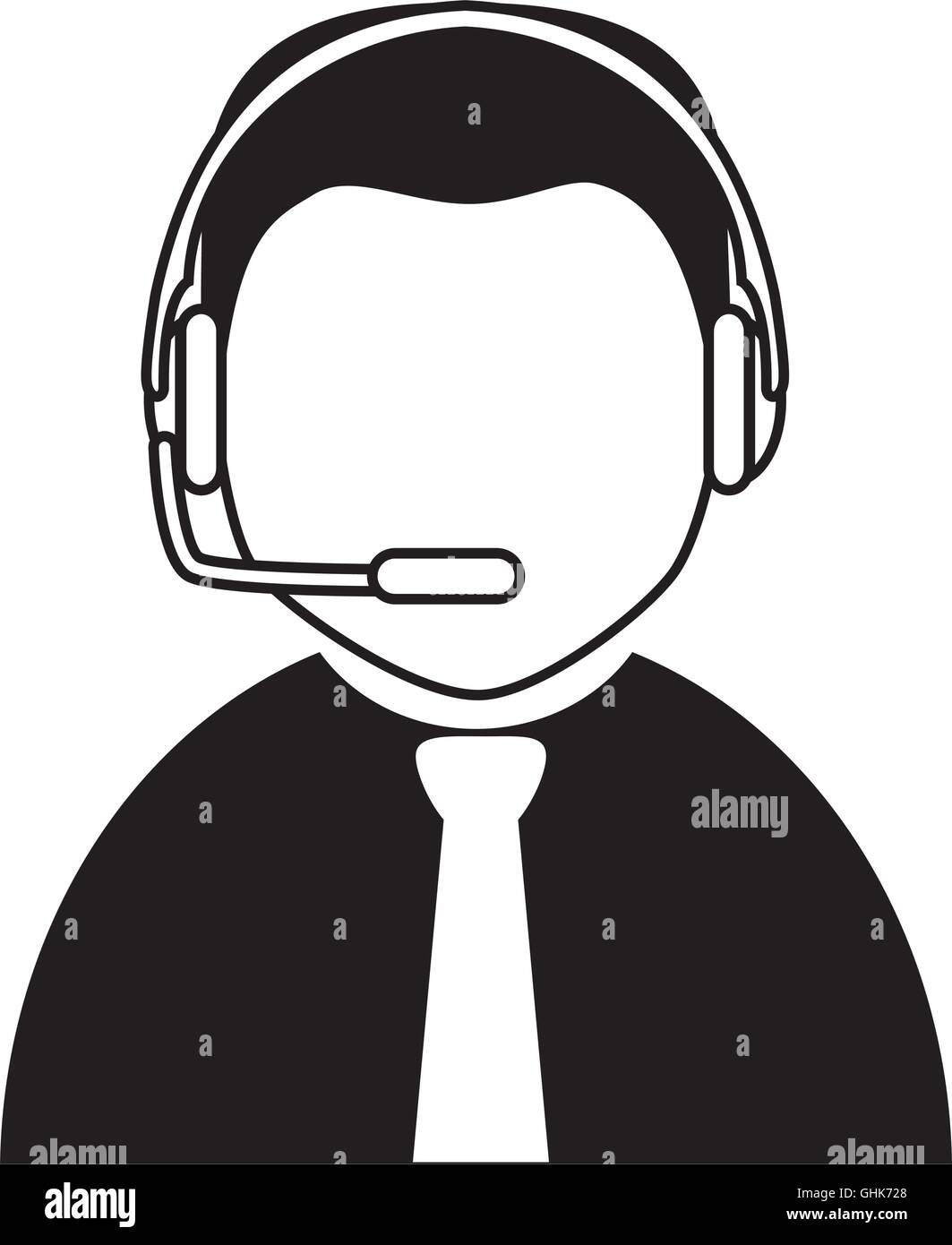person operator headset service assistant icon vector graphic Stock ...