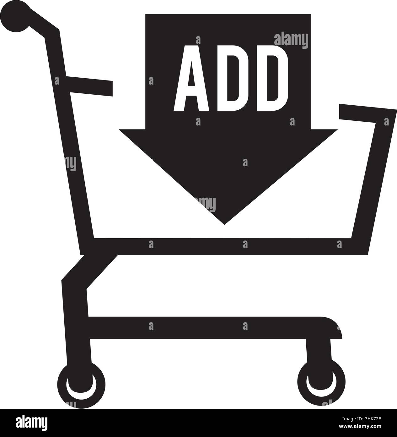 cart arrow add product online shopping icon vector graphic Stock Vector ...