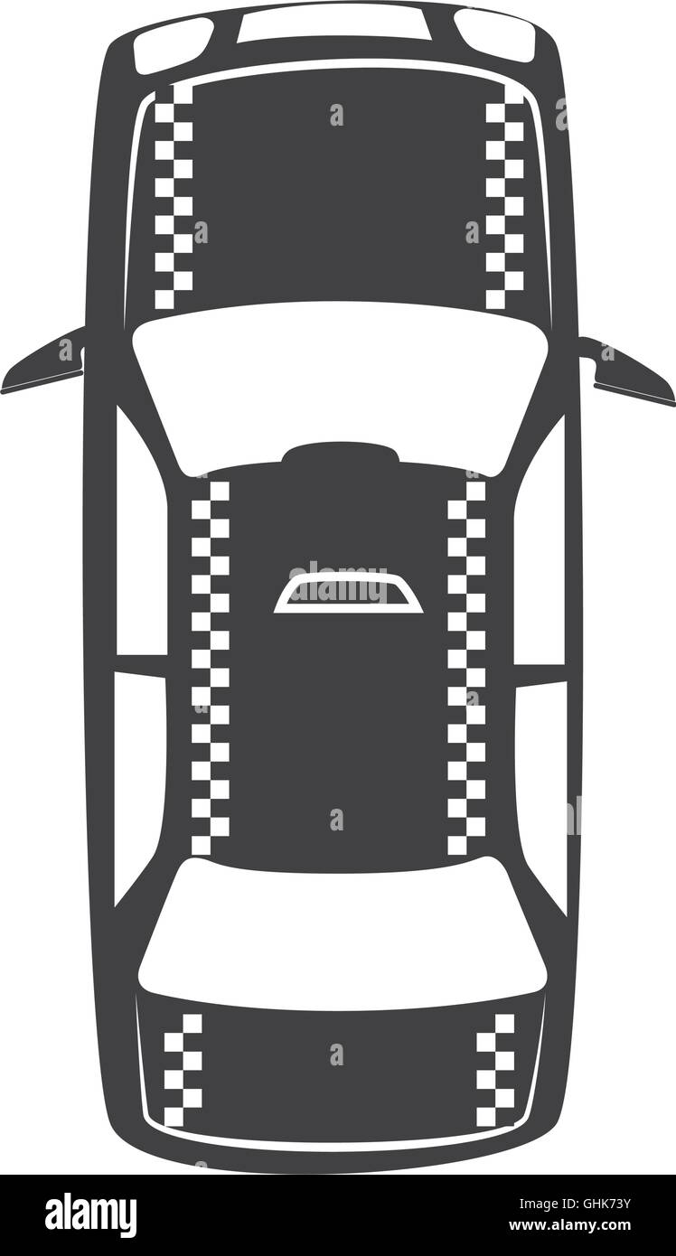 Yellow taxi cab top view Stock Vector Images - Alamy