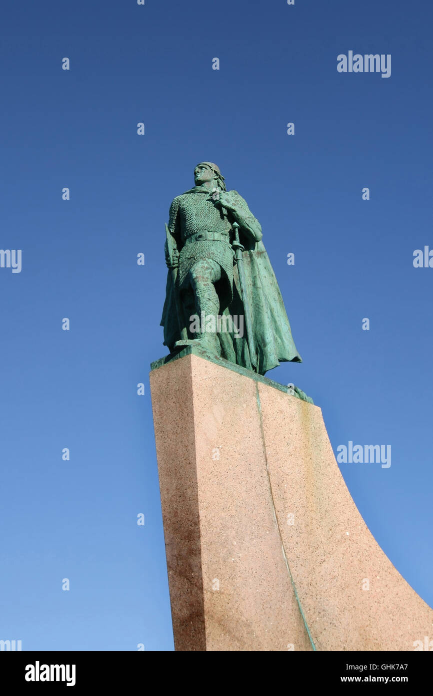 Statue of Leif Eriksson, explorer regarded as the first European to ...