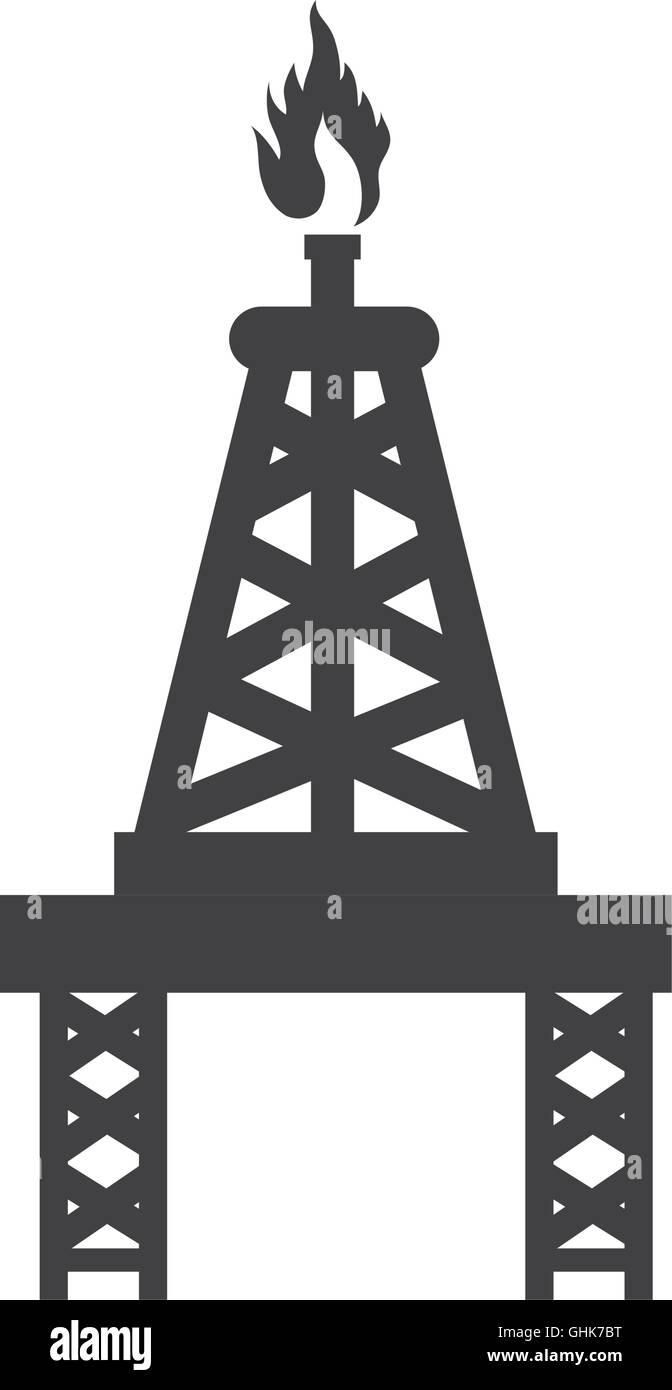 tower flame fire industry icon vector graphic Stock Vector Image & Art ...