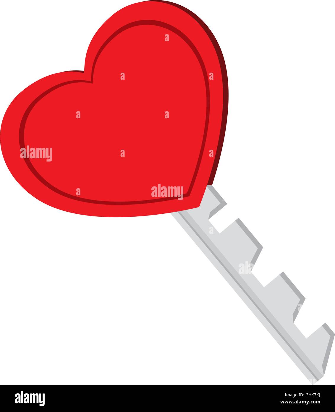 Red heart gold key Stock Vector Images - Alamy