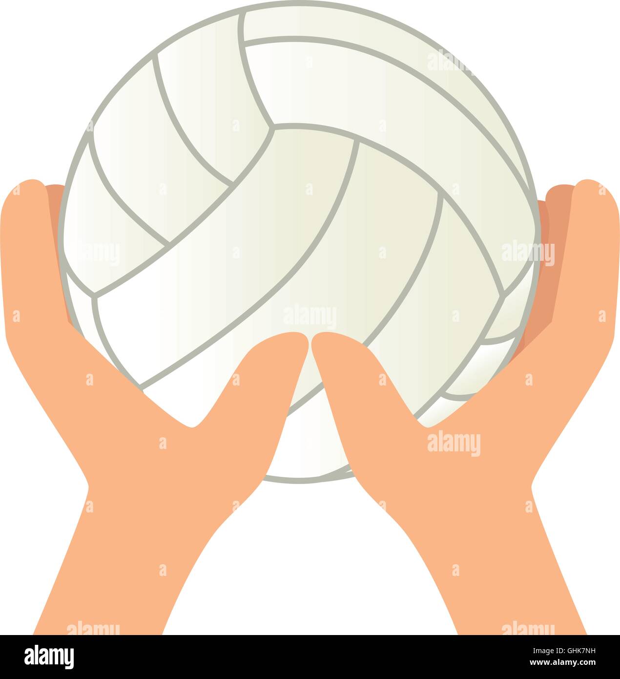 Volleyball ball sport hands vector hi-res stock photography and images ...