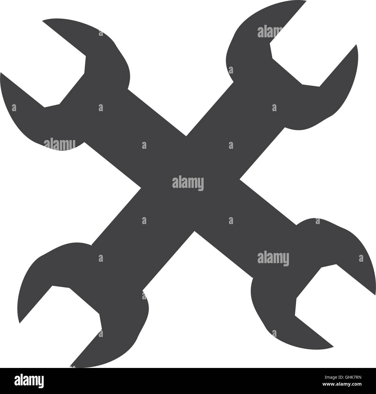 cross wrench spanner vector graphic icon Stock Vector Image & Art - Alamy