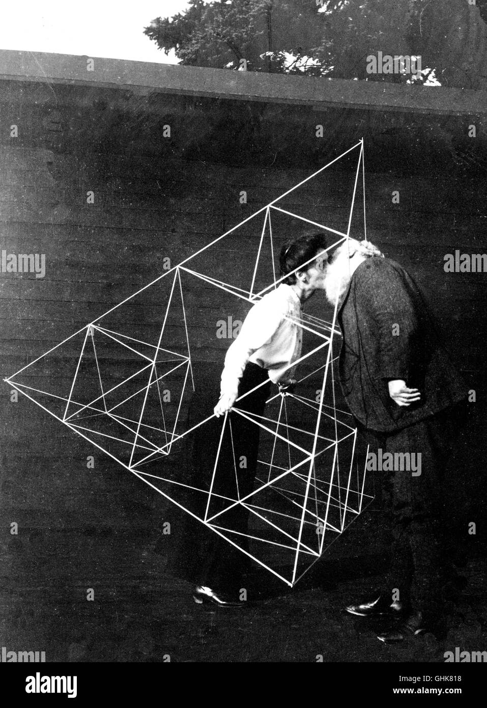 Alexander Graham Bell Kissing His Wife Mabel, 1903 Stock Photo - Alamy