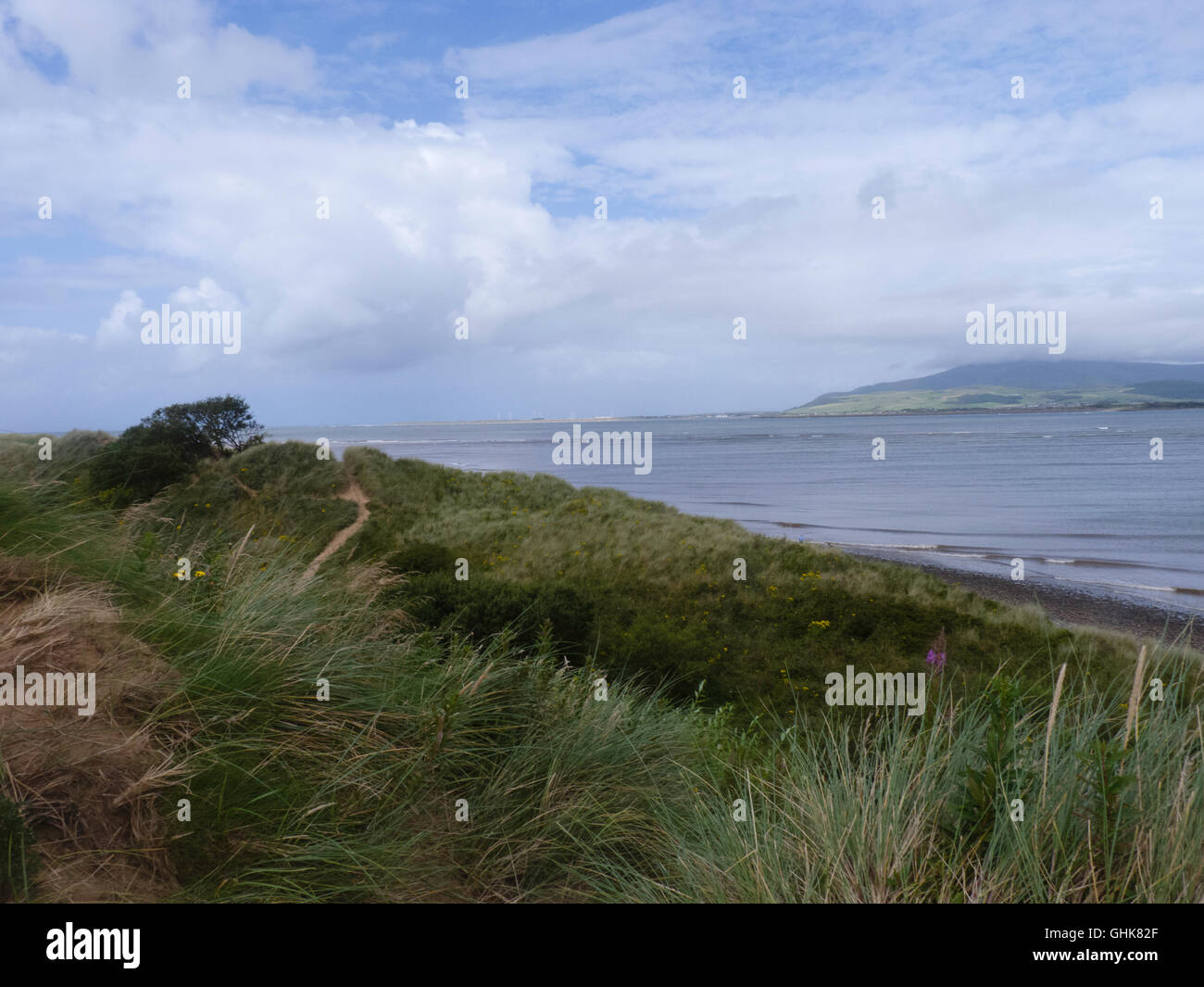 The sea at Sandscale Haws Nature Reserve, Lake District, UK Stock Photo ...