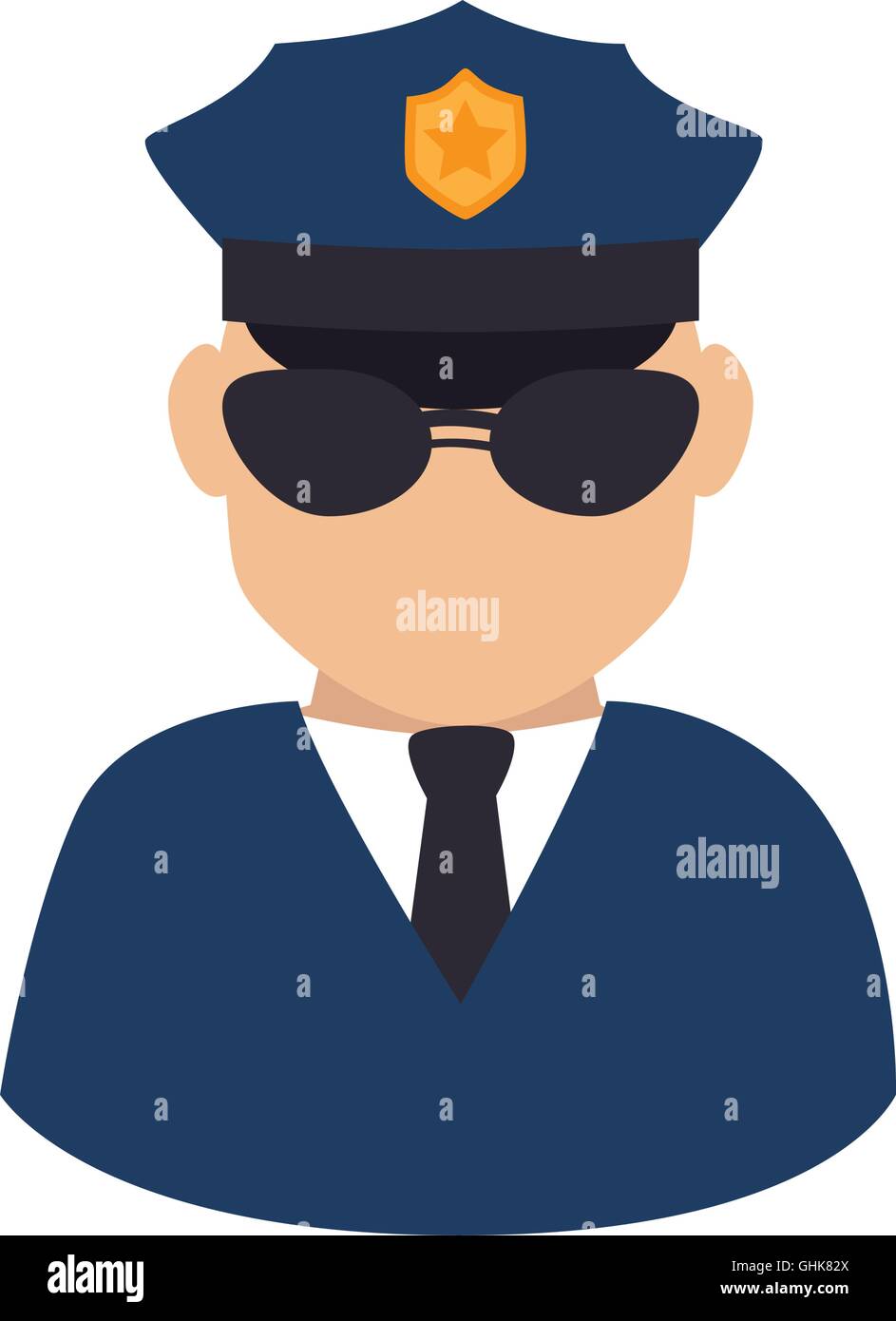 policeman officer security vector graphic icon Stock Vector Image & Art ...
