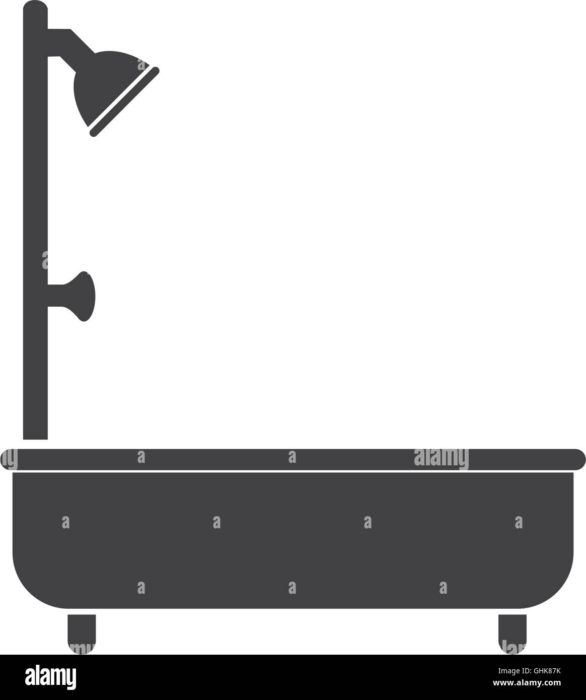 bathtub bath shower icon vector graphic Stock Vector Image & Art - Alamy