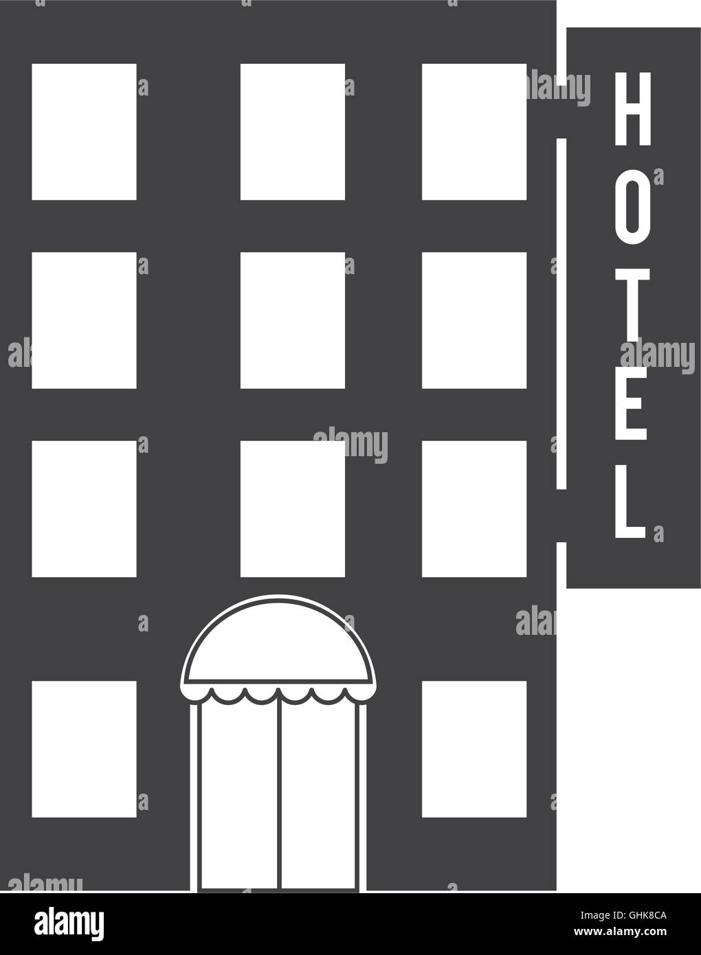hotel building construction icon vector graphic Stock Vector Image ...