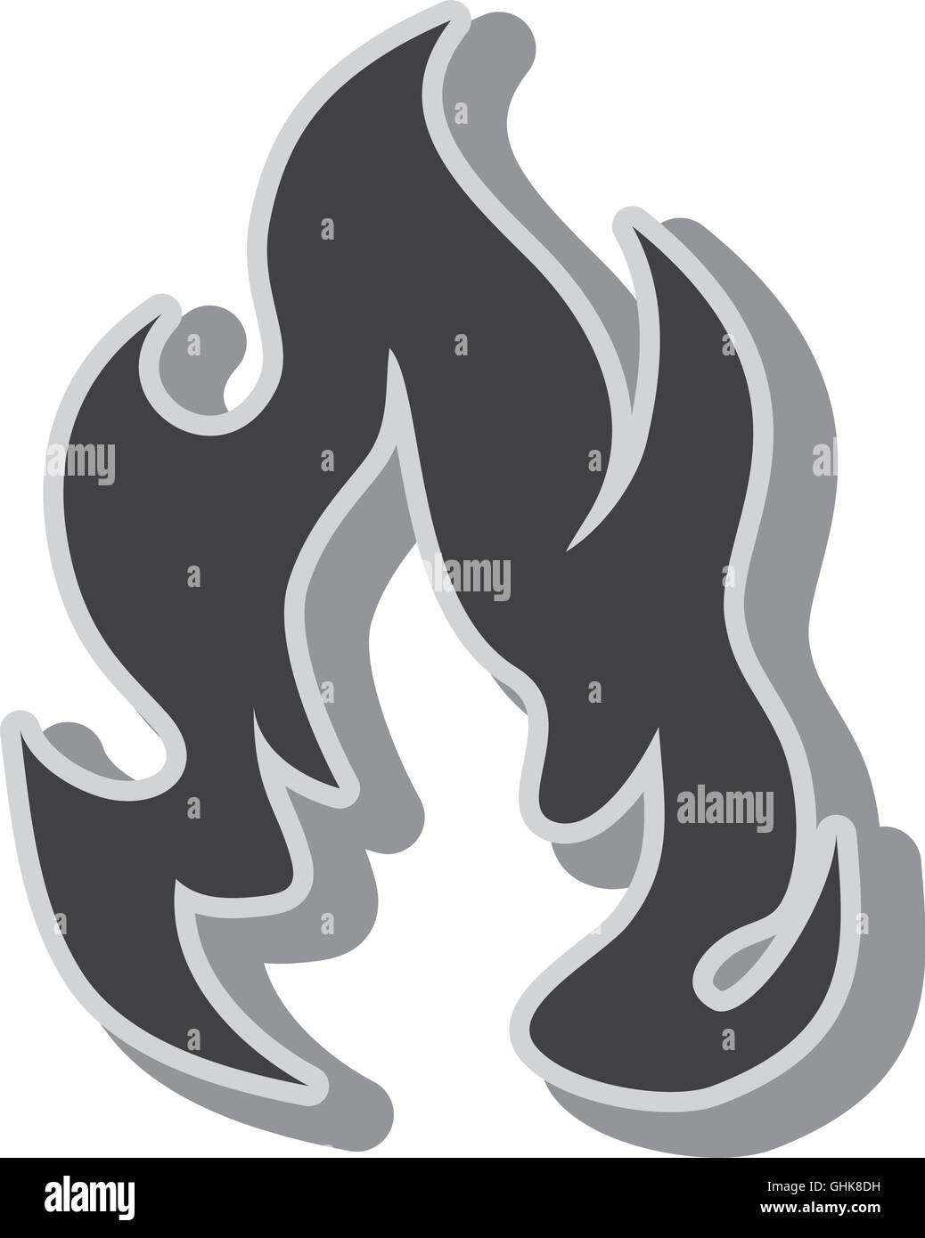 flame fire burn icon vector graphic Stock Vector Image & Art - Alamy