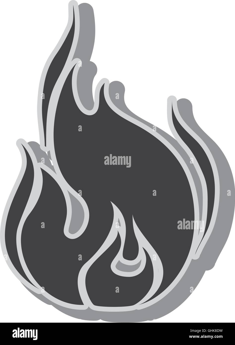flame fire burn icon vector graphic Stock Vector Image & Art - Alamy