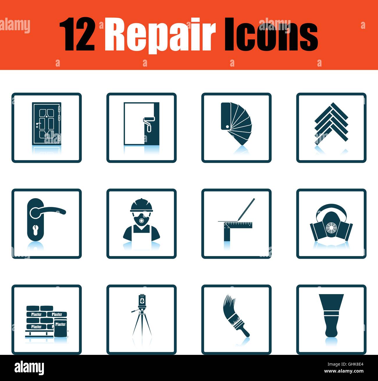 Set of flat repair icons. Vector illustration Stock Vector Image & Art ...